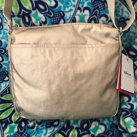 Kipling | Bags | Kipling Metallic Gold Crossbody | Poshmark